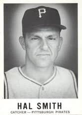 1960 Leaf Baseball (Baseball) Card# 58 hal smith t&p on bac of the St ...
