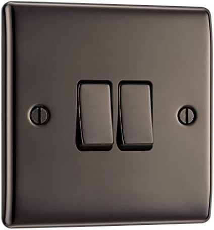 BG Electrical Double Wall Light Switch, 2 Way, Raised and Slim Profile ...
