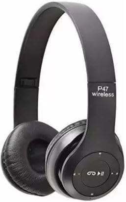 P47 Wireless/Bluetooth Over Ear Headphone With Sd Card Slot Bluetooth ...