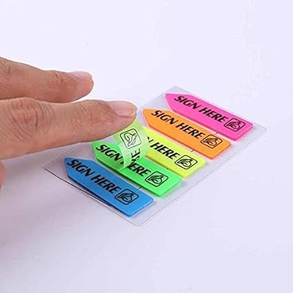Rack Jack Sticky Notes - Sign here - Set of 5 - neon : Amazon.in ...