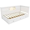 Amazon.com: Bellemave Twin Size Captains Bed, Wood Twin Size Daybed ...