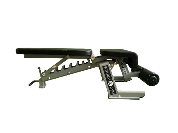 Wellness GYM Multi Adjustable Gym Bench Commercial | WG 037B | Grey I ...