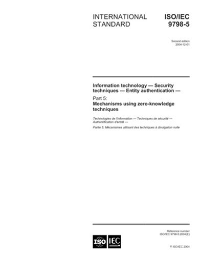 ISO/IEC 9798-5:2004, Information technology - Security techniques ...