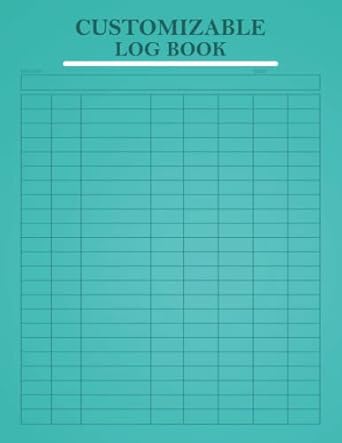 Customizable Log Book: 8 Column Log Book to Track Income and Expenses ...