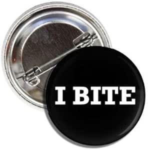 Amazon.com: RUDE Funny I BITE Button Badge Pin : Clothing, Shoes & Jewelry