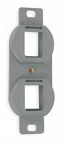 Hubbell Premise Wiring Gray Outlet Frame, Module Type: Duplex 106 ...