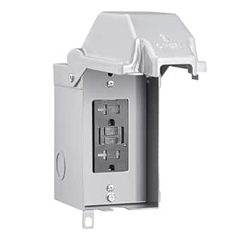 SURAIELEC Outdoor Outlet Box, 20 AMP Waterproof Electrical Box, 20 AMP WRTR GFCI Receptacles ...