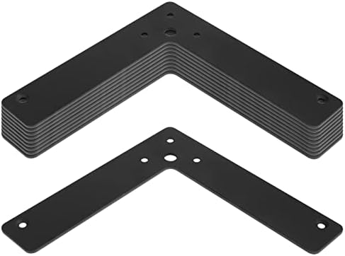 Amazon.com: 10 Pcs 6" Black Flat Corner Brace,L Right Angle Bracket ...
