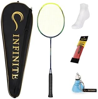 INFINITE X1000 TWISTED-SHAPE Badminton Racket with Free Racket Bag ...