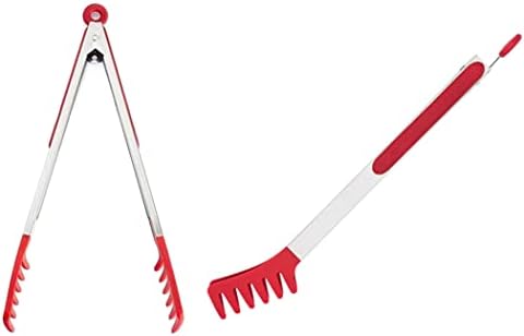 Amazon.com: Red Stainless Steel Pasta Tong, Large 9" Stainless Steel ...