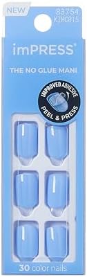 Amazon.com: Kiss Impress No Glue Mani Press On Nails, Color, 'Baby why ...