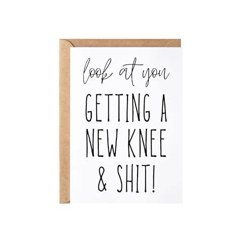 Amazon.com: Knee Surgery Gift, Knee Replacement Card | Funny Get Well ...