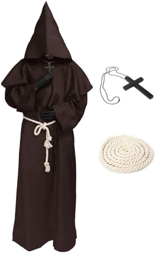 chuangminghangqi Mens Priest Halloween Costume Monk Outfit Medieval ...