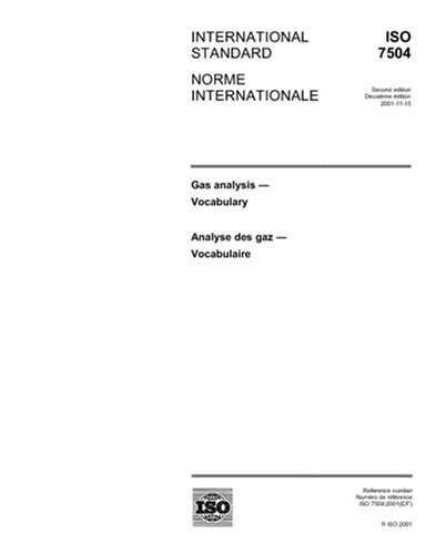 ISO 7504:2001, Gas analysis - Vocabulary | Amazon.com.br