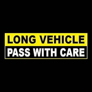 Amazon.com - Stickers Decals "Long Vehicle - Pass with Care" 18-Wheeler ...