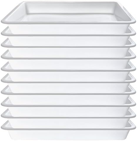 Amazon.com: 10PCS Plastic Art Trays,White Activity Crafts Tray ...