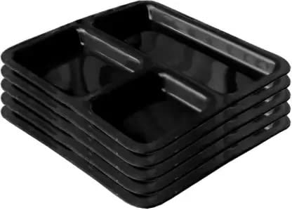 Buy Coolkart 3In1 Polycarbonate Plates with Compartments/Tiffin Plates ...