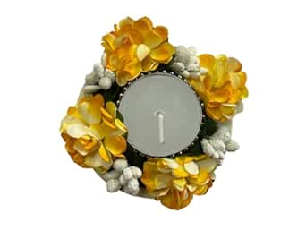 Shree Creations Floating Tealight Candle with Handmade Paper Flower ...