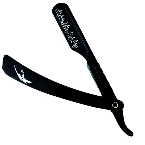 GNS Professional Barber Straight Edge Safety Razor with Free 10 blades ...