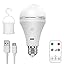 USB C Rechargeable Light Bulb with Remote Control, 7W Battery Powered ...
