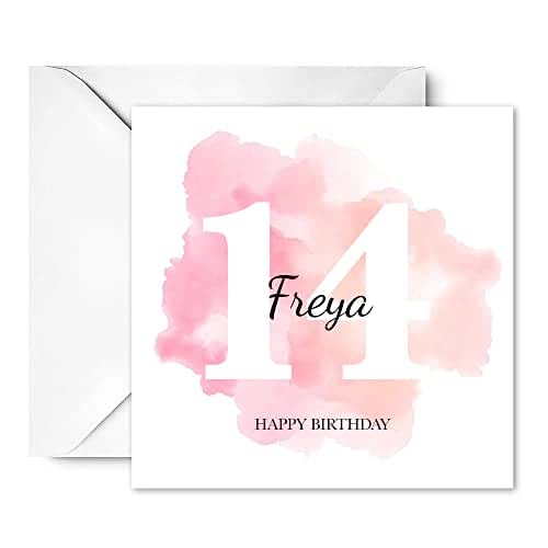 Personalised 14th Birthday Card Girls - Fourteenth Birthday Card ...