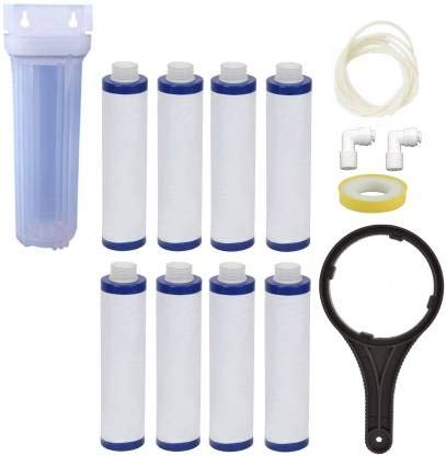 FILOX™ 10 Plastic Semi Transparent Pre Filter Housing with 8 Pcs. 9 MLT ...