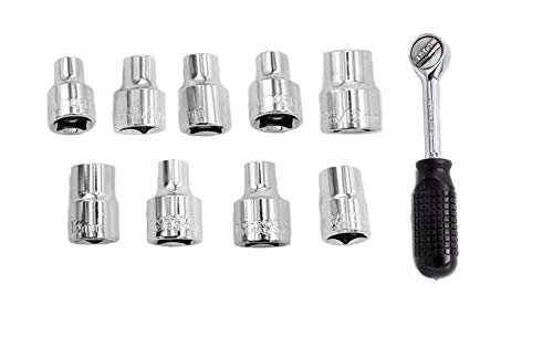 Buy Spartan Autofit 1/2" Square Drive Regular Hex Socket Set and 1/2 ...