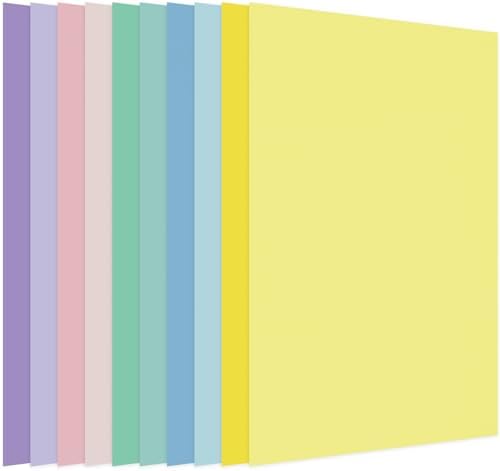 Amazon.com : Whaline 150 Sheets 8.5 x 11 Inch Pastel Colored Card Stock ...