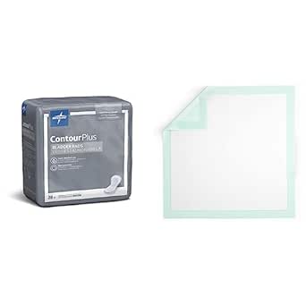 Amazon.com: Medline Capri Plus Bladder Control Pads, Ultra Plus, 8" X ...