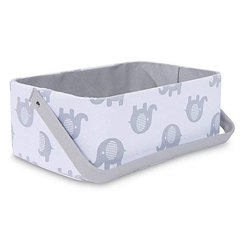 Amazon.com : Taylor Madison Designs Elle Diaper Caddy in White/Grey : Baby