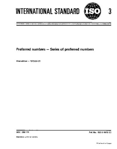 ISO 3:1973, Preferred numbers - Series of preferred numbers | Amazon.com.br
