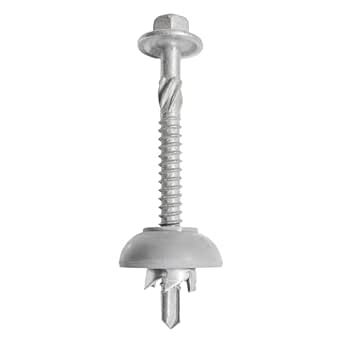 BDN FASTENERS Polycarbonate Skylight Screws #12×2-3/8"(12-14x60mm), Hex ...