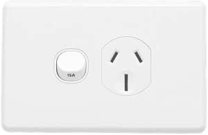 Clipsal C2000 Series 250V 15A Single Switch Socket Outlet, White ...