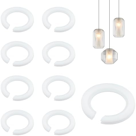 Rundago 8 Pack Plastic Lamp Shade Reducer Ring, E27 to E14, White ...