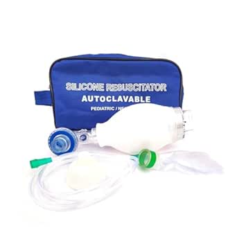 MDSS™ Adult Ambu Bag | Manual Resuscitator with Non-Rebreather Valve | Silicone PVC Oxygen Bag ...