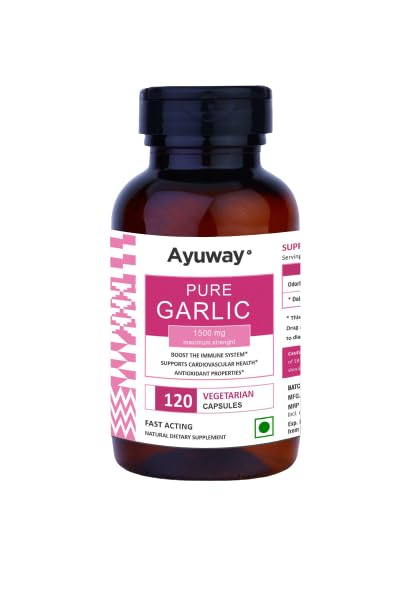 Ayuway Nutritions Pure Garlic 1500 mg Garlic Pure Extract Capusles ...