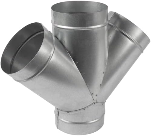 8" Inch to 6" Inch Branch Wye-Shape Ducting Splitter - 45 Degree ...