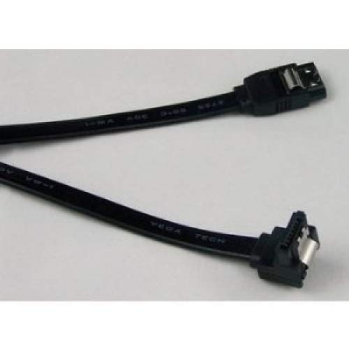 Amazon.com: 18" SATA III (SATA 3) 6Gbps Cable, Black, Straight to Right ...
