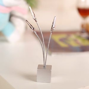 Desk 3 Wire Memo Paper Note Recipe Clip Photo Picture Card Badge Holder ...