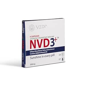 Vedi NVD3+ | 50000IU NATURAL VITAMIN D3 (Set Of 2, 8 capsules) : Amazon ...