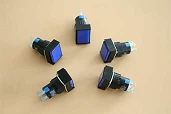 Switches 5V 12V 16mm On/Off LED Illuminated Momentary/Latching Push Button Switch NO+NC ...