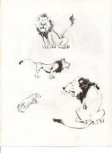 Amazon.com: Frazetta 1978 Full Color Plate Sketch Work of Lions by ...