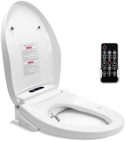 Bonxrdun Toliet Seat, Electric Heated Bidet Toilet Seat, Remote Control ...