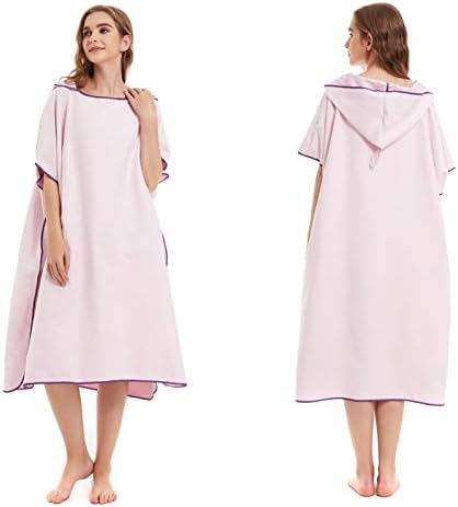 Amazon.com: Quick Dry Surf Poncho Changing Towel Robe Hoodie for Adults ...