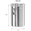 Oggi Stainless Steel Kitchen Canister 62 fl oz - Airtight Clamp Lid ...