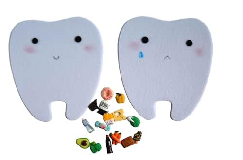 Amazon.com: Happy tooth - Sad tooth with food trinkets, Good and bad ...