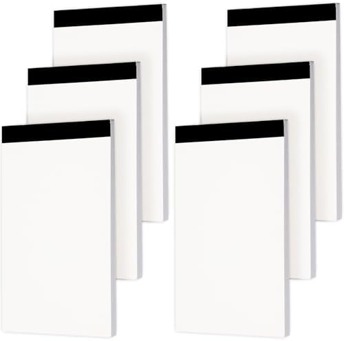 Amabro 6 Pack Blank Notepads, 300 Sheets 3" x 5" Small Note Pads Pocket ...