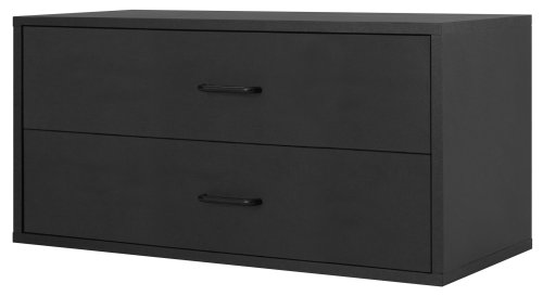 Foremost 327906 Modular Large 2 -Drawer Cube Storage System, Black ...