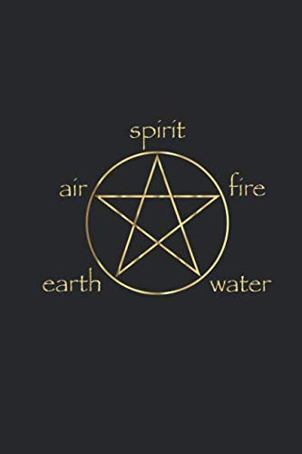 Spirit, Water, Fire, Earth, Air: Book Of Shadows, 300 Pages: Designs ...