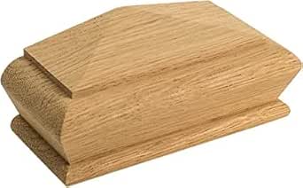 Traditional Products Ltd Oak Pyramid Newel Post Solid Caps Suits 90mm ...